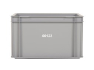 EuroClick stacking bin - 600 x 400 x H 220 mm - grey - closed - Transoplast
