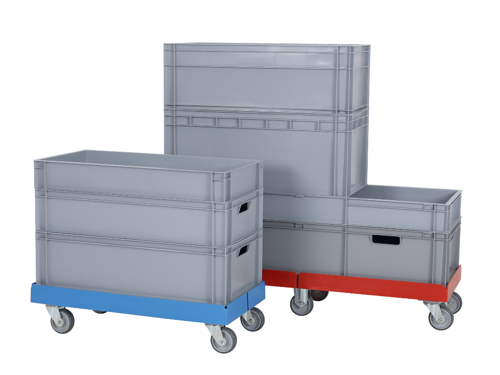 Stacking bins in special format now food-safe! - Transoplast
