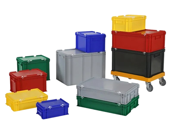 What are the advantages of plastic stacking bins available in various ...